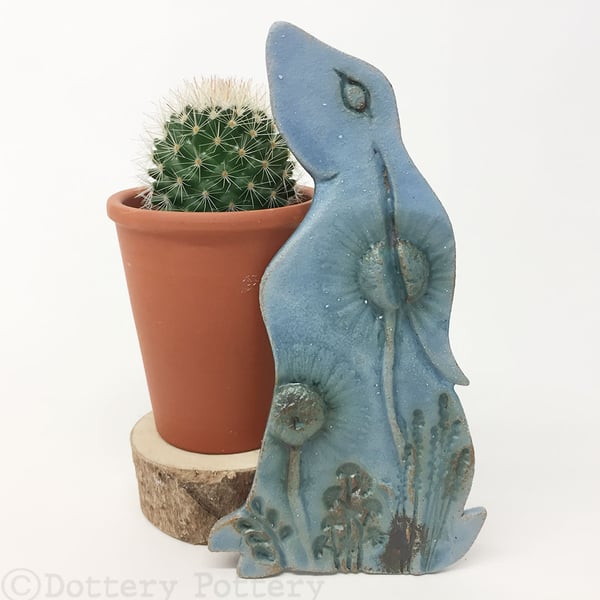 Ceramic Moon Gazing Hare Pottery Hare decoratio... - Folksy