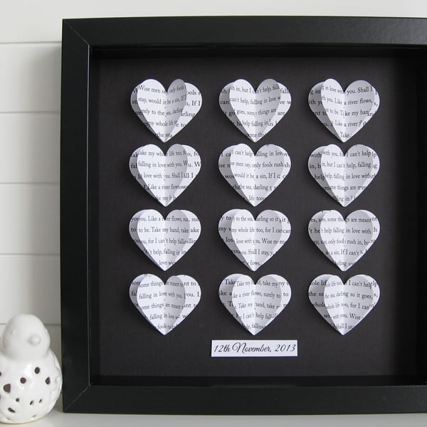 Personalised Frame Wedding Gift - Custom Word H... - Folksy