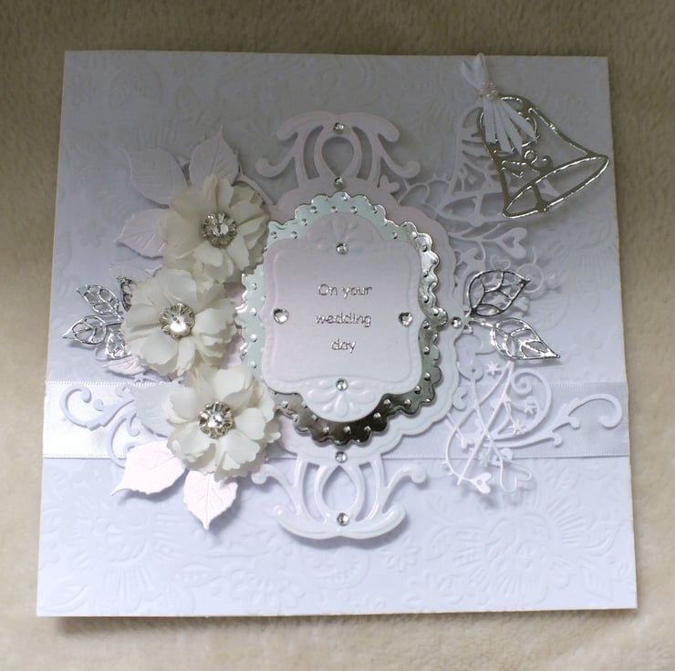 Luxury Handmade Wedding Card - Folksy