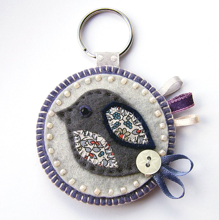 Bird Keyring ... Bag Charm - Folksy