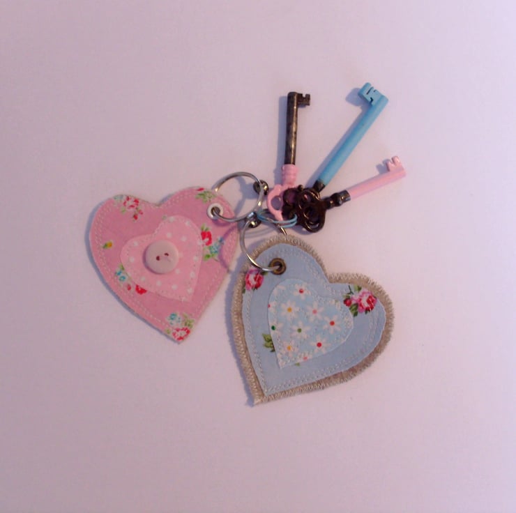 Fabric keyrings,key fob,key chain,key holder,On... - Folksy