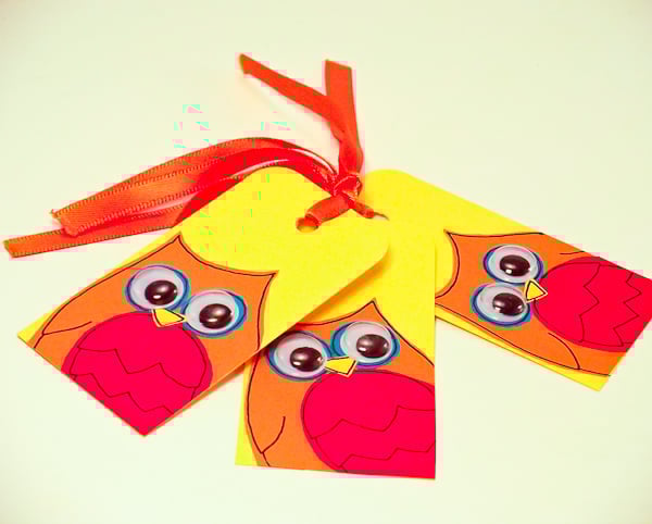 Gifts Tags - Handmade Owl Gift Tags - Pack of 6 - Folksy