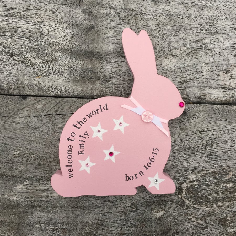Bunny Rabbit New Baby or Any Occasion Gift - Folksy