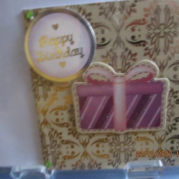 Happy Birthday Present Small Card - Folksy