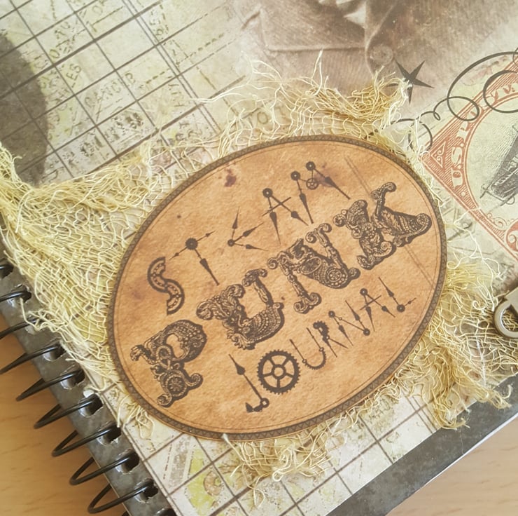 Steampunk Mixed Media Notebook - Folksy