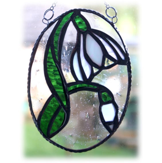 Snowdrop Stained Glass Suncatcher - a Picture - Folksy