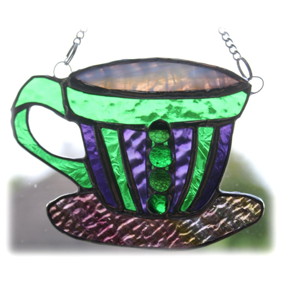 Teacup Stained Glass Suncatcher coffee cup mug - Folksy