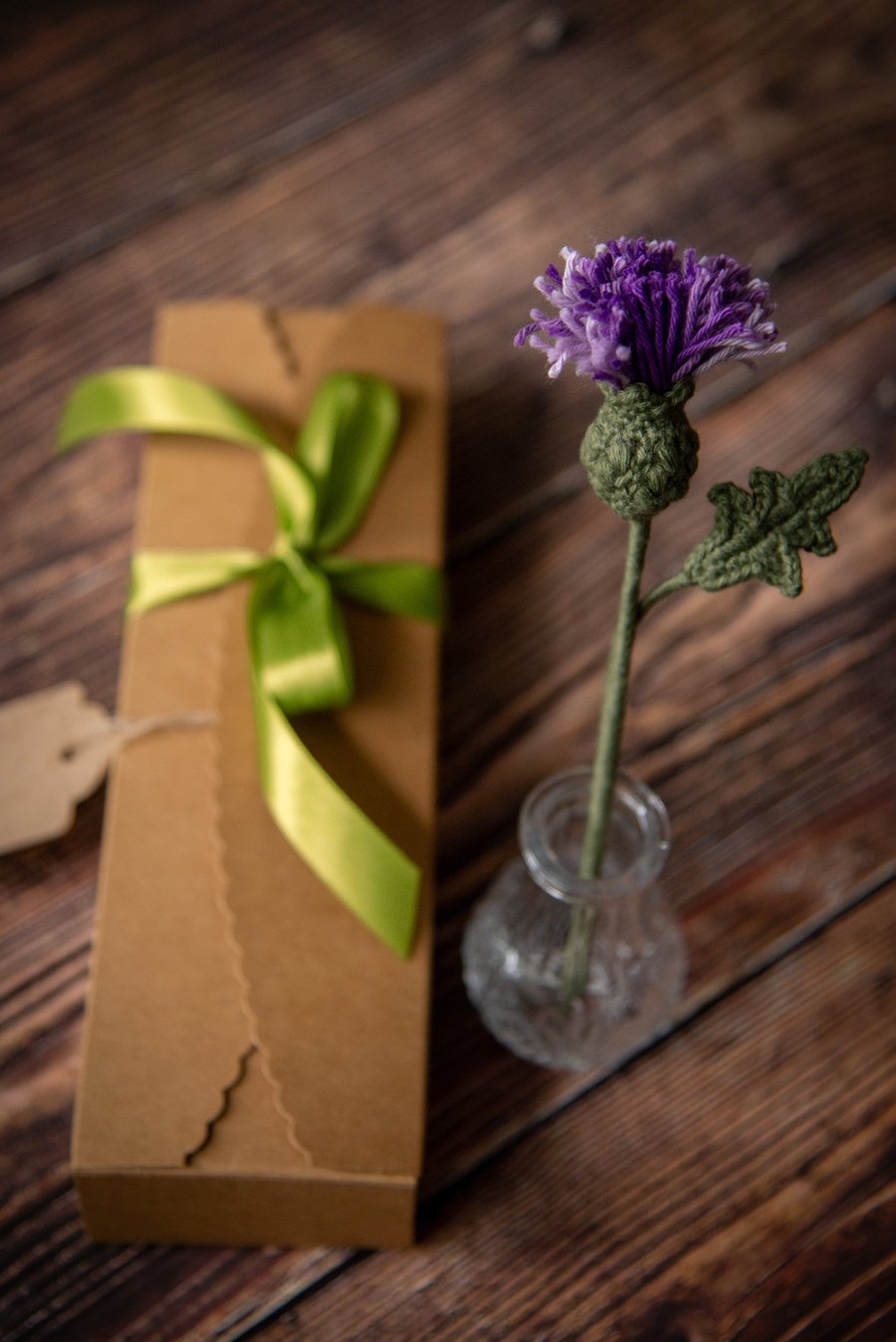 Thistle Flower Crochet Bookmark with Gift Packa... - Folksy