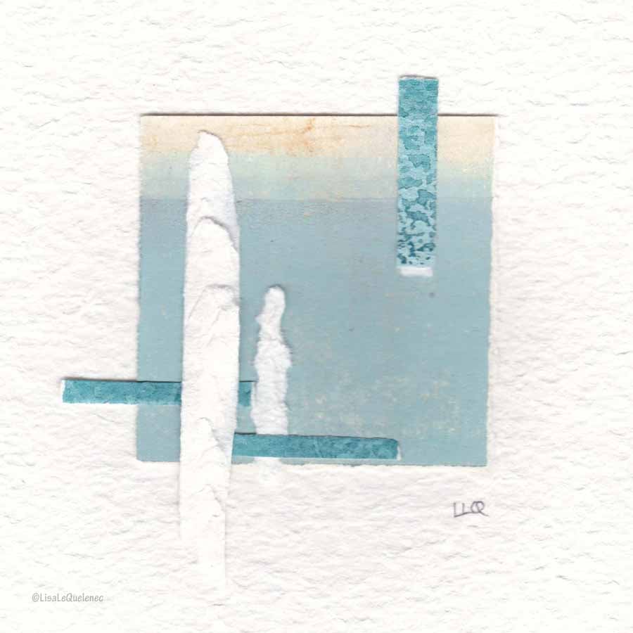 Coastal inspired original abstract minimalist p... - Folksy