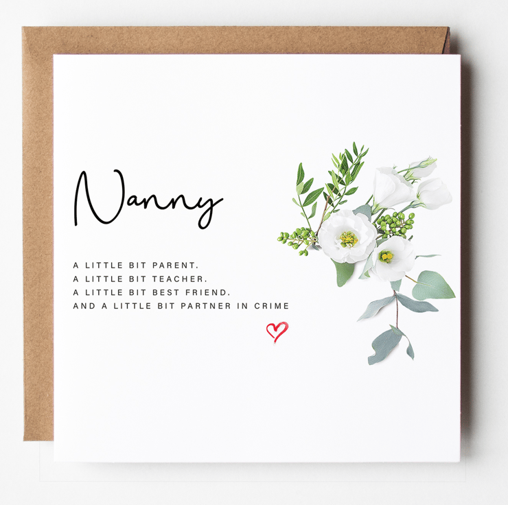 Card for Nanny, happy birthday Nanny, Happy Mot... - Folksy