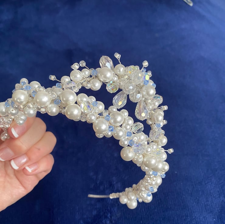 The Daphne - Bridal tiara, Bridgerton tiara, fa... - Folksy