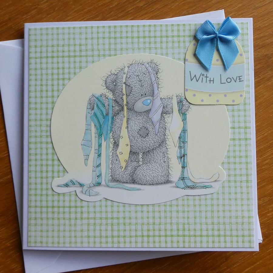 Tatty Teddy Card - With Love - Father's Day, Bi... - Folksy