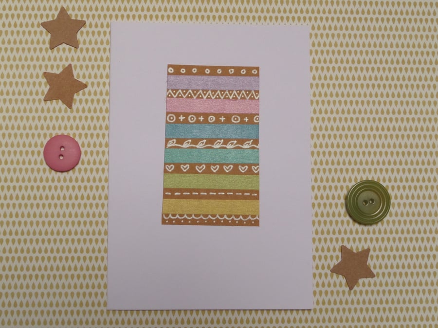 Hand Illustrated Set of 5 Note Cards - Folksy