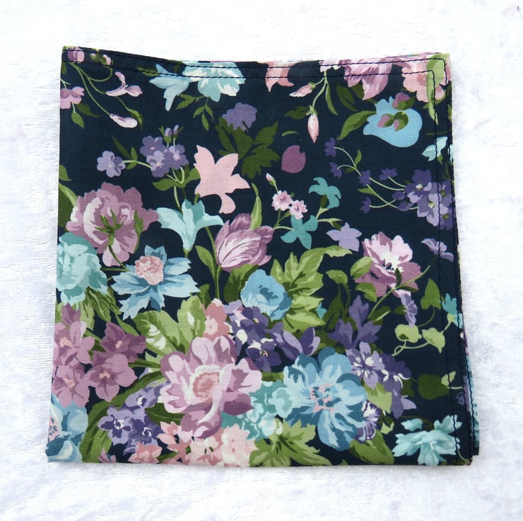 Liberty print handkerchief, Bridgerton Bouquet ... - Folksy