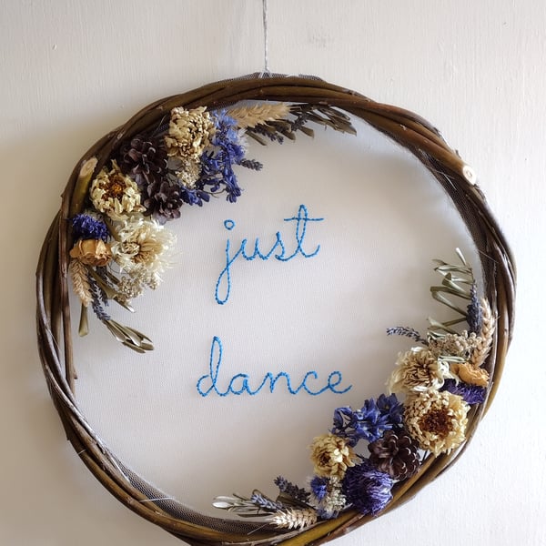 Dried flower wall art - just dance - Folksy