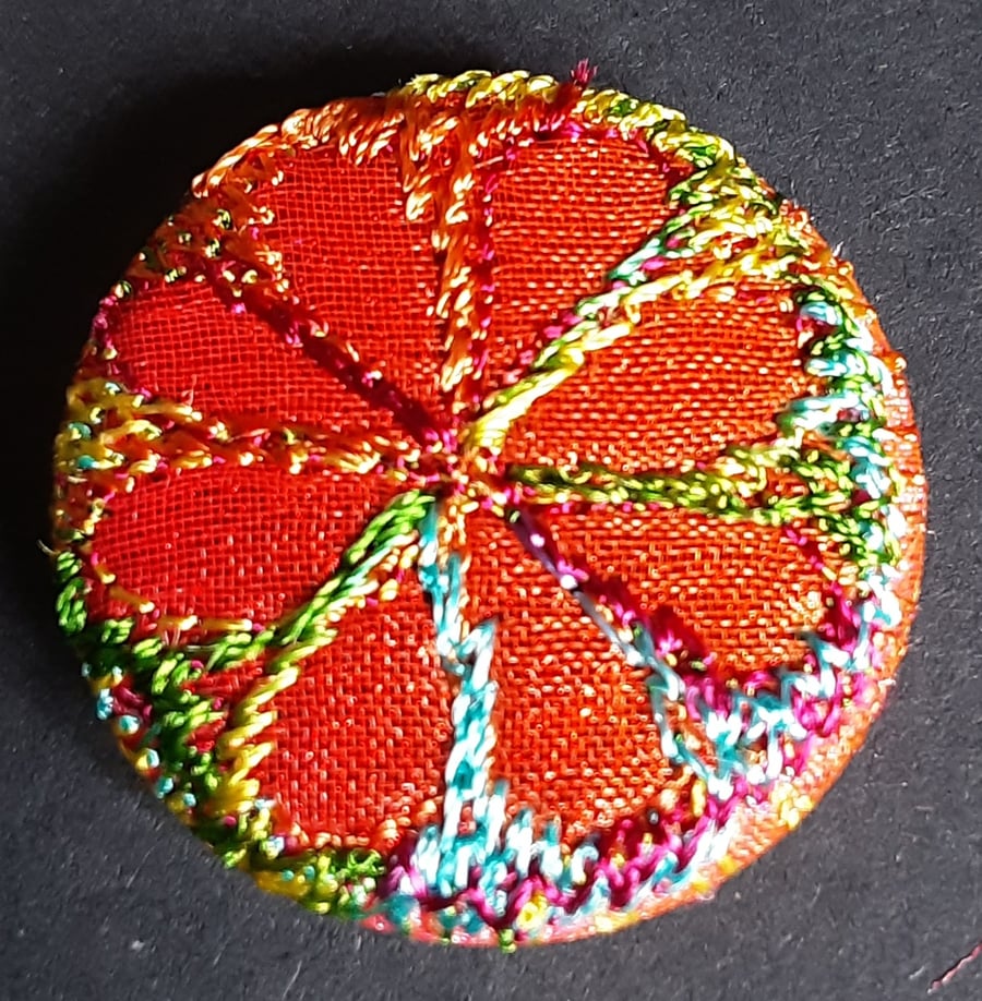 Buttons 1 inch button Hand Dyed Silks and Cotto... - Folksy