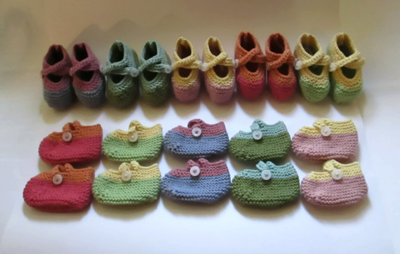 Baby Booties 0 - 2 Months in Green Blue Pink Or... - Folksy