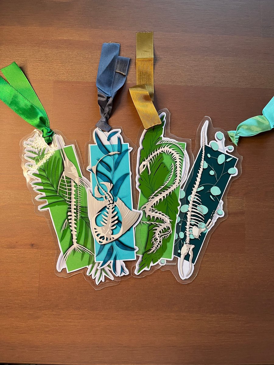 Skeleton clear bookmarks - Folksy