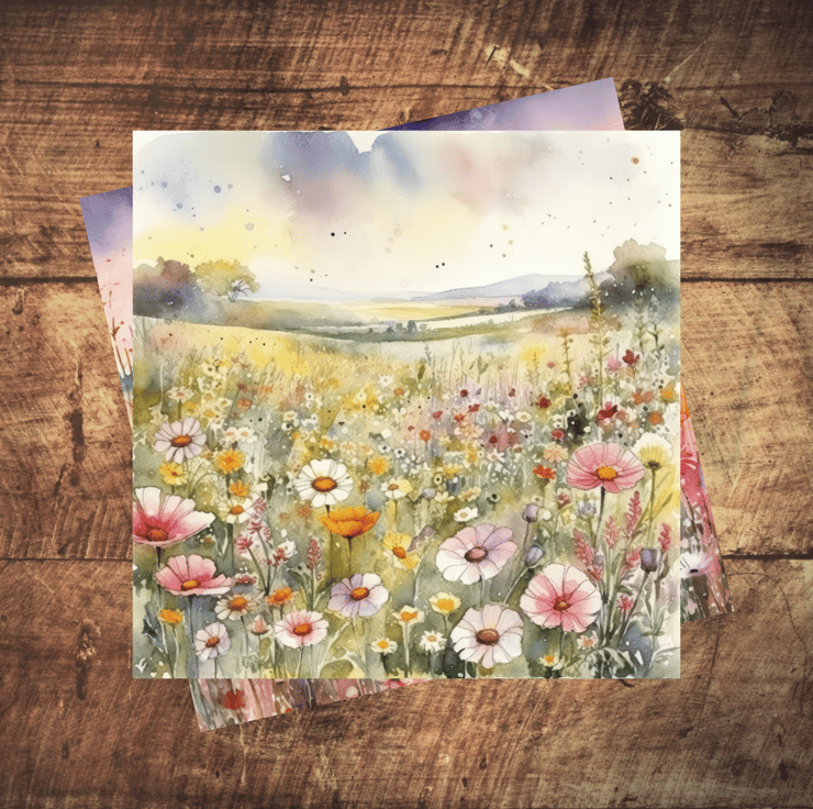 Wildflower Cards - Box of 8 illustrated cards - Folksy