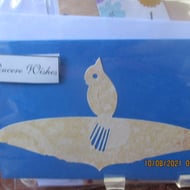 Sincere Wishes Bird Card - Folksy