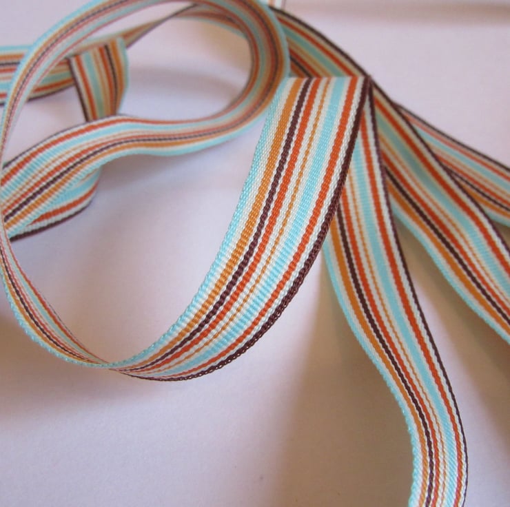 Striped Ribbon X 2.5m - Folksy