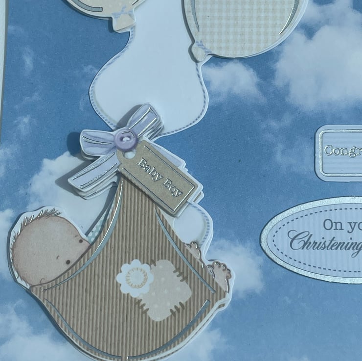 Baby boy Congratulations on your Christening da... - Folksy