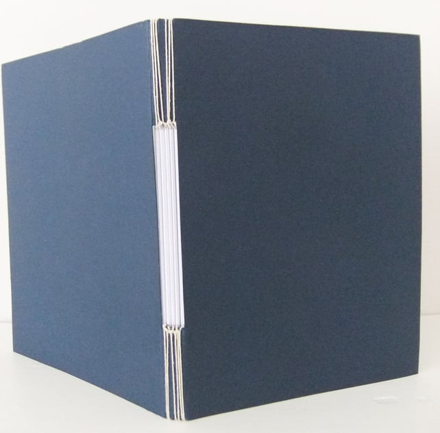 Midnight blue handmade journal - Folksy
