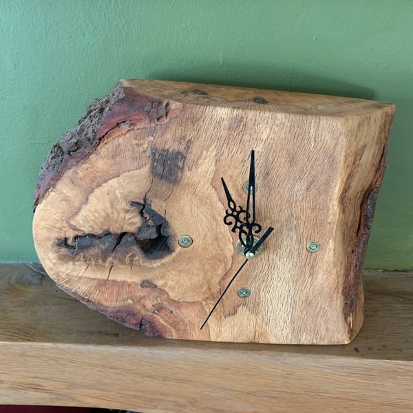 Solid Oak Mantle Clock - Folksy