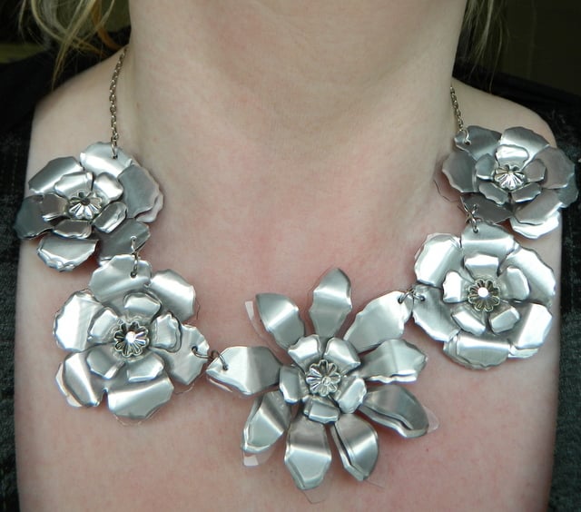 Flowers in bud upcycled repurposed beer can flo... - Folksy