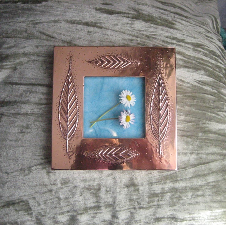 Handmade Copper Frame, Leaf Design - Folksy