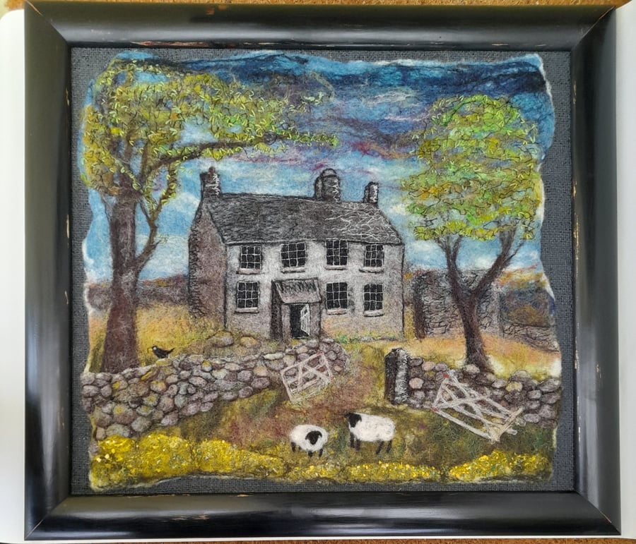 Hand Made Felted Artwork using Dartmoor Wool Ne... - Folksy