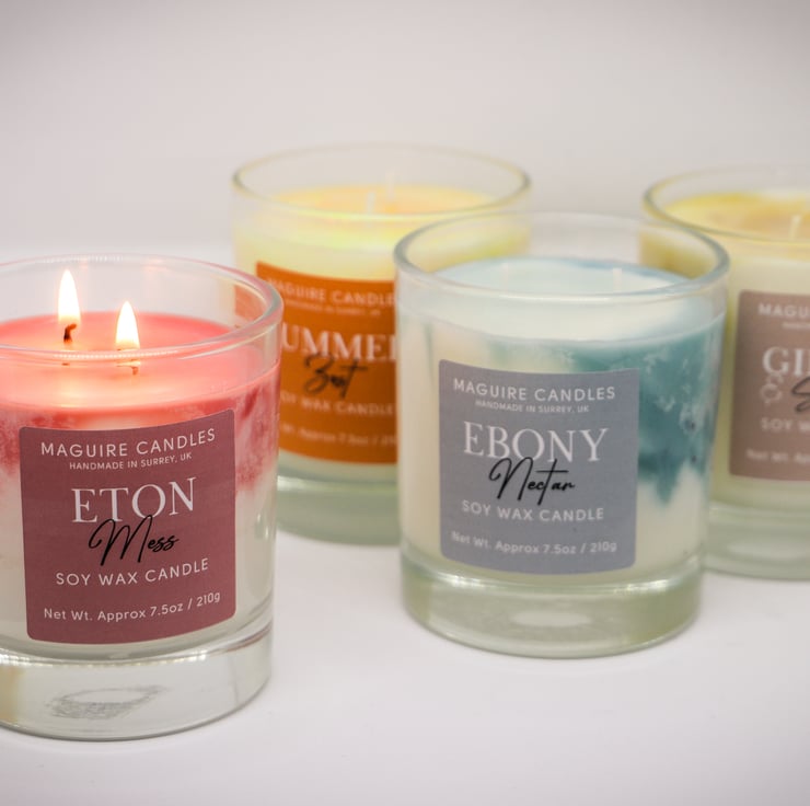 Maguire Jar Candle: Scented, Marbled Candle in ... - Folksy