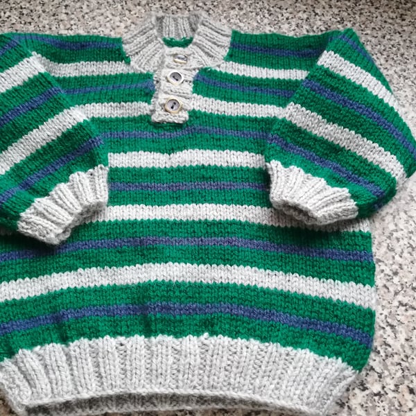Hand Knitted Rugby Top - Folksy