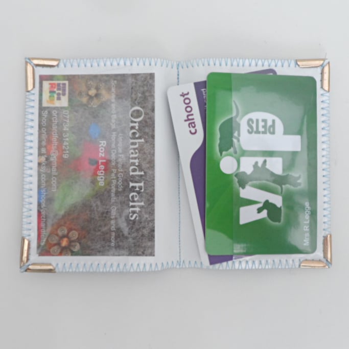 Card Wallet, Bus Pass Holder, felted with bird ... - Folksy