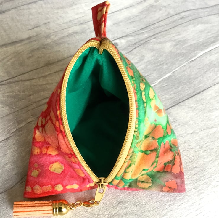 Batik Print Pyramid Purse - Folksy