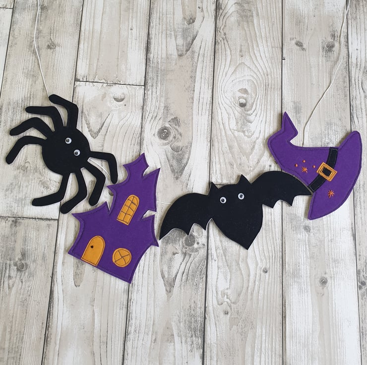 Halloween Garland, Spooky Bunting - Folksy