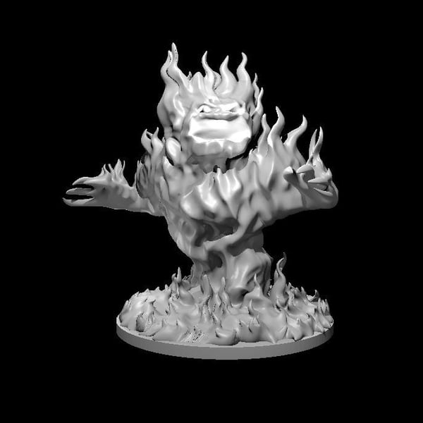Fire Elemental - 3D Printed Resin DnD Pathfinde... - Folksy