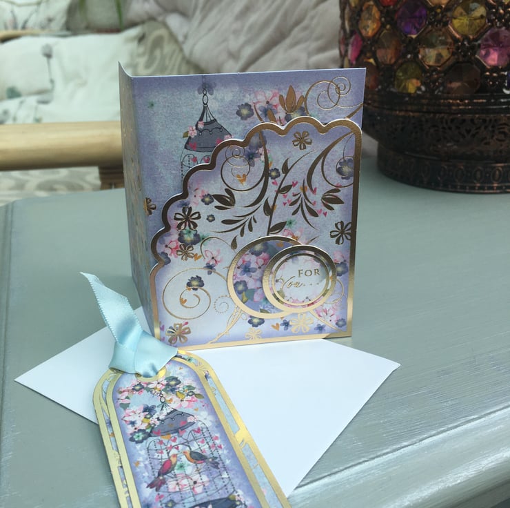 Gift card, gift tag gift card holder combo - Folksy