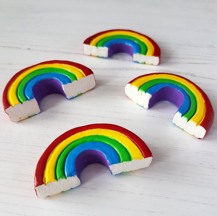 3D rainbow clay shelf ornament CHOOSE YOUR STYLE - Folksy