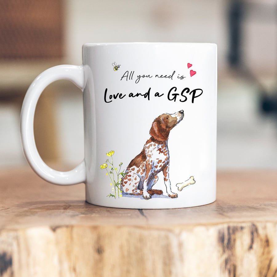 Love and a German Shorthaired Pointer Ceramic Mug - Folksy