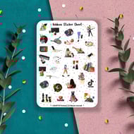 Hobbies Sticker Sheet, Free time stickers, Plan... - Folksy