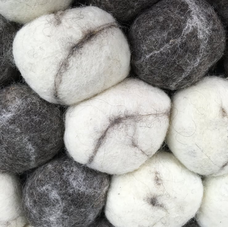 Felted pebble cushion 40 x 40cm - Folksy