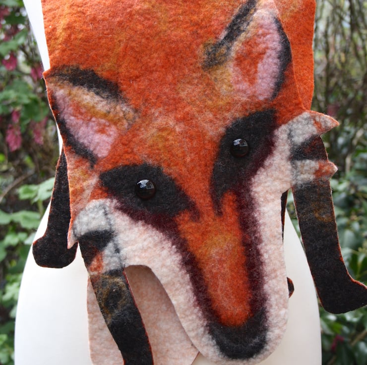 Handmade Felt Fox Scarf - Folksy