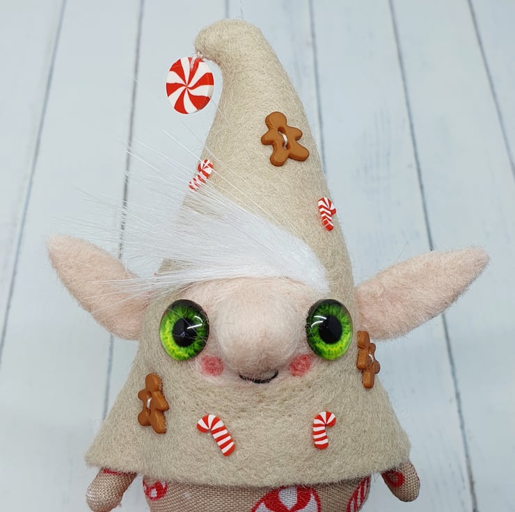 Christmas Gingerbread Elf - Folksy