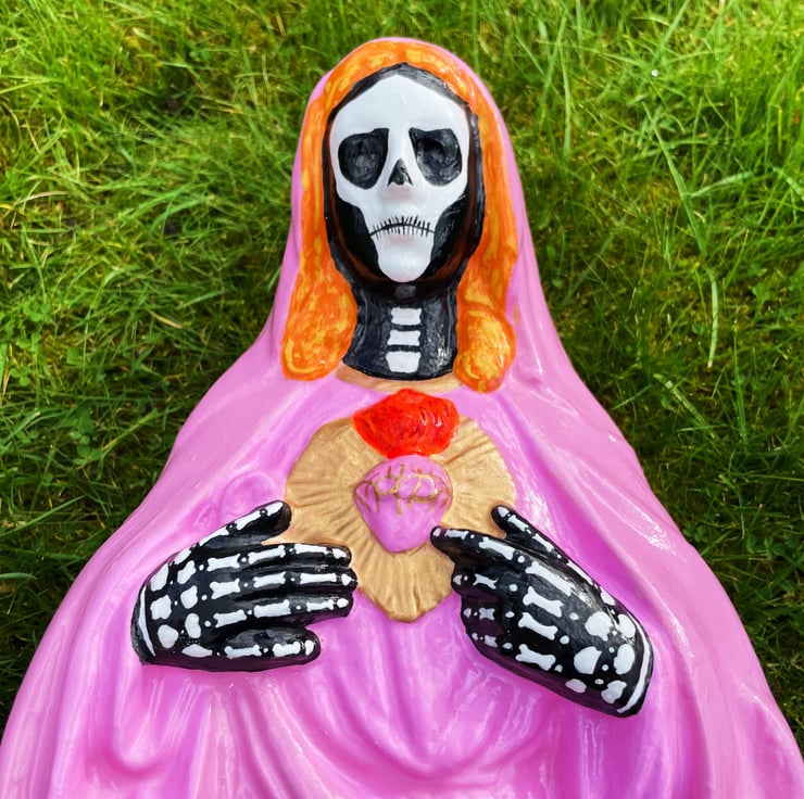 Kitsch Day Of The Dead Virgin Mary Wall Hanging... - Folksy