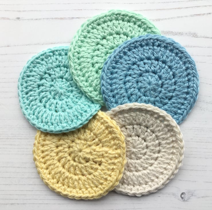Crochet Reusable Cotton Makeup Remover Pads Fac... - Folksy