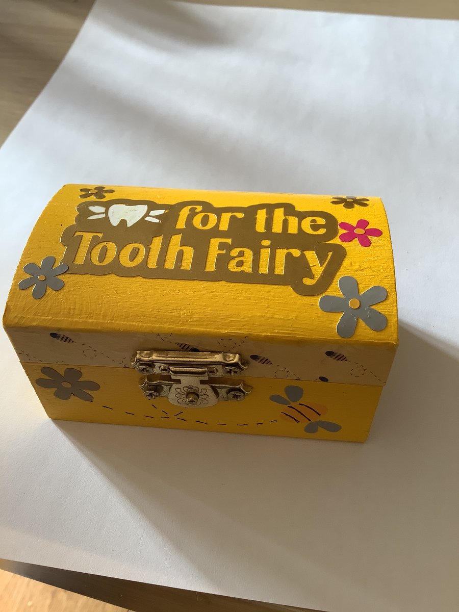Tooth fairy box - bees - Folksy