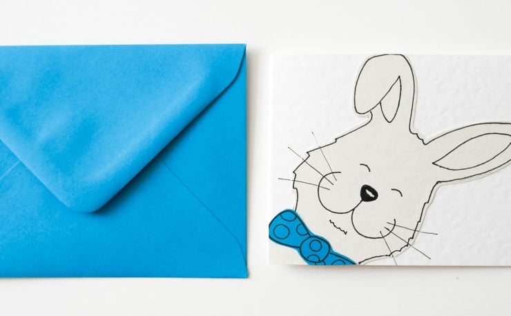 Pack of 6 Bunny Notecards, Cute Easter Bunnies ... - Folksy
