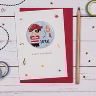 PIRATE BADGE BIRTHDAY CARD - Folksy