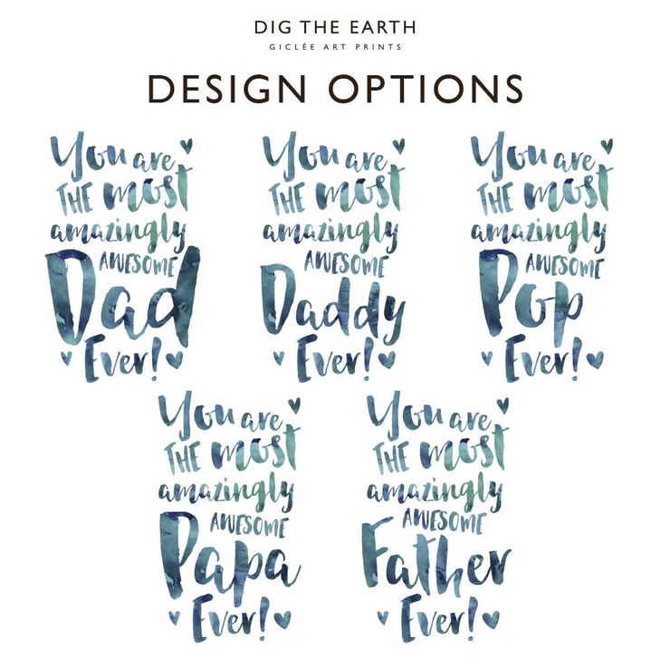 The Most Amazingly Awesome Dad Greeting Card - ... - Folksy